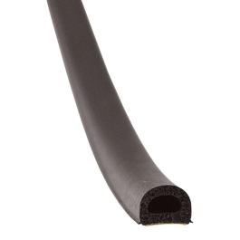 "D" Profile EPDM Cellular Rubber Sealing Strip, Black