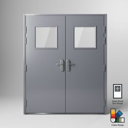 Glazed Double Security Door